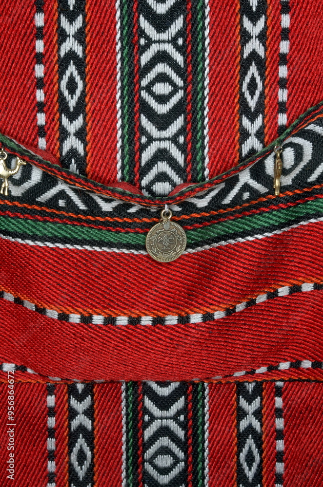 Hanging door pocket made from Arabian sadu weaving middle eastern ...