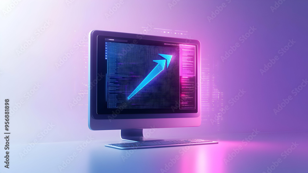Screen Share Icon concept as An icon showing a screen with an arrow ...