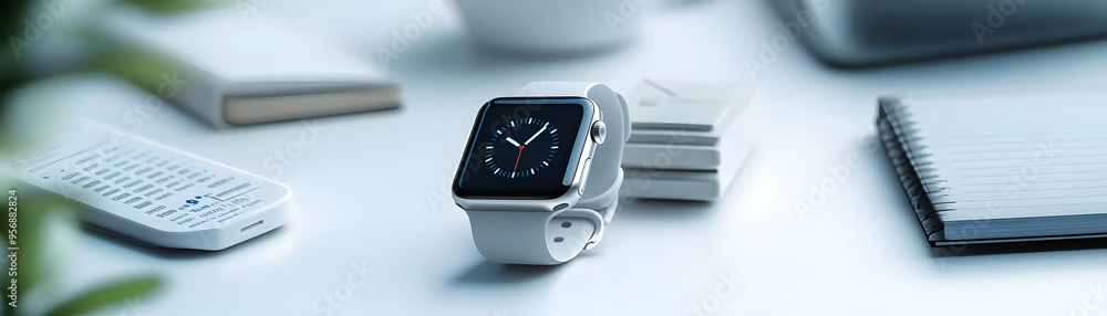 Smartwatch and Notebook Isolated Vector concept as A modern isolated ...