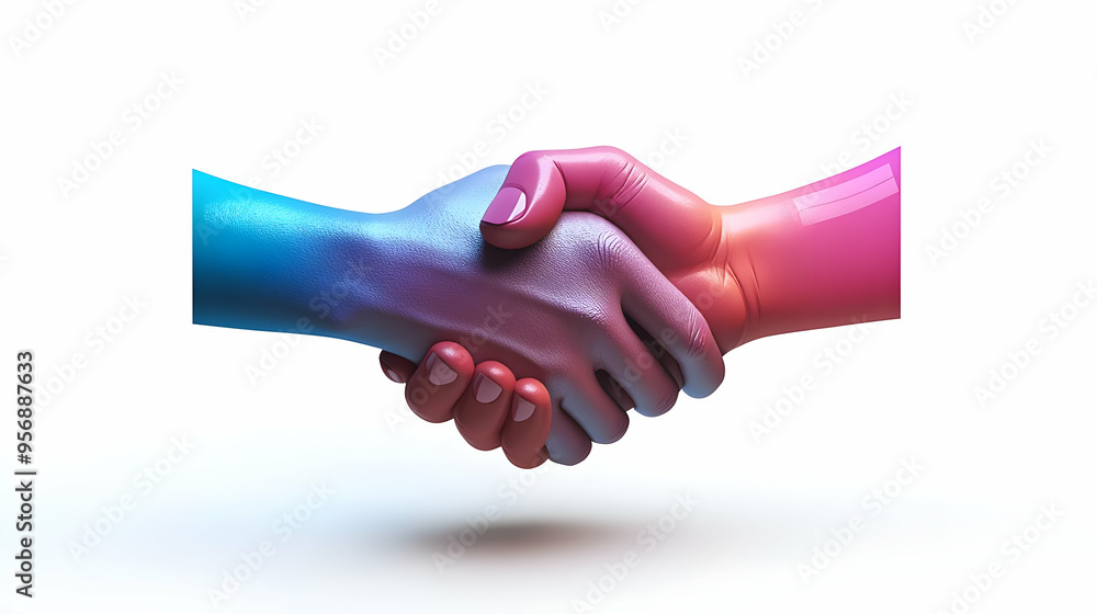 Virtual Handshake Icon concept as Two hands shaking virtually ...