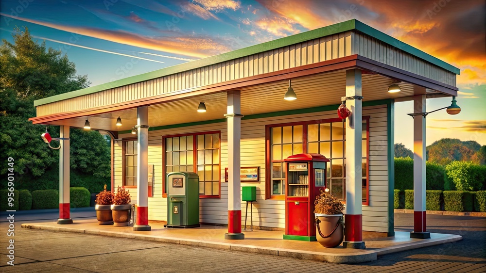 petrol station convenience store shelves retro vintage nostalgic Stock ...
