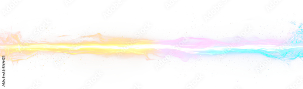 Horizontal color beams intertwine, dynamic visual effect, digital art ...