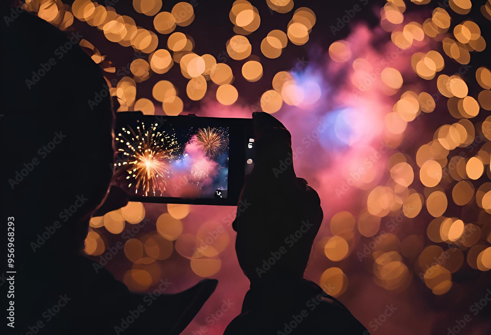 Capturing the vibrant fireworks display at night with a camera in a ...
