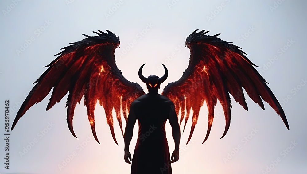 angel wings isolated white background devil demon lucifer wings ...