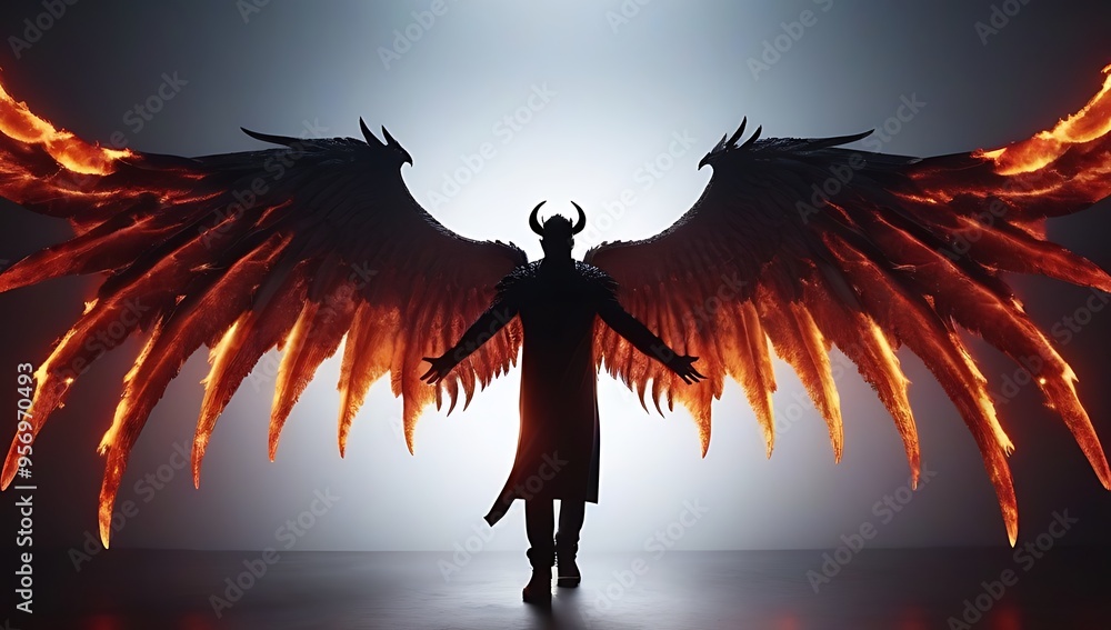 angel wings isolated white background devil demon lucifer wings ...