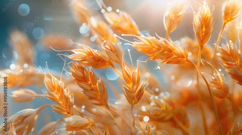 Illuminated Grain Texture with Intricate X Ray Effect Highlighting the ...