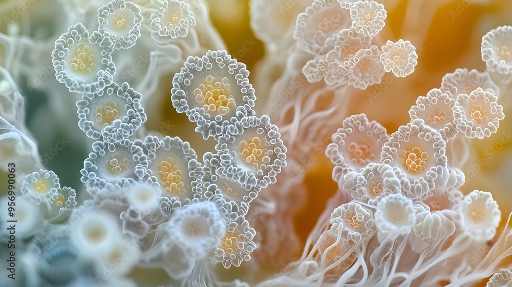 An extraordinary micro photograph of a bacterial colony growing in a ...