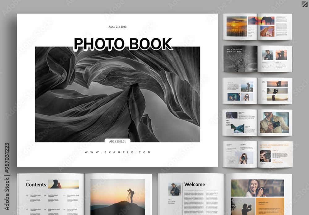 Photo Book Layout Stock Template | Adobe Stock