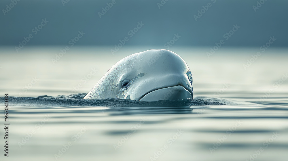 Beluga Whale Surface: A Close-Up Look at the Arctic's White Whale Stock ...