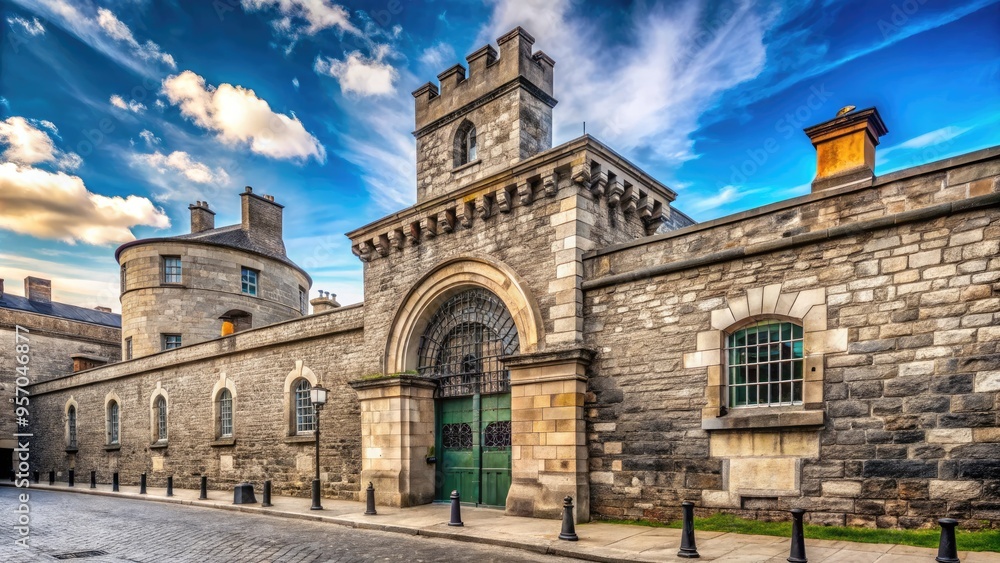 Historic stone walls and ornate iron gates surround the majestic 18th ...