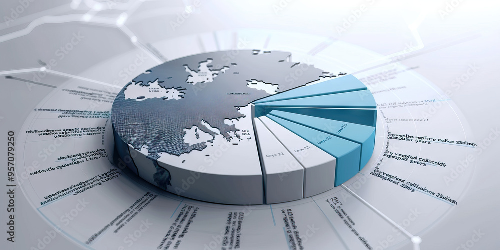 A circular pie chart illustrating the breakdown of European government ...