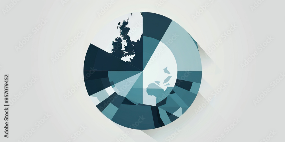 A circular pie chart illustrating the breakdown of European government ...