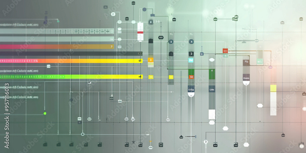Project timeline Gantt chart, displaying tasks and deadlines in ...