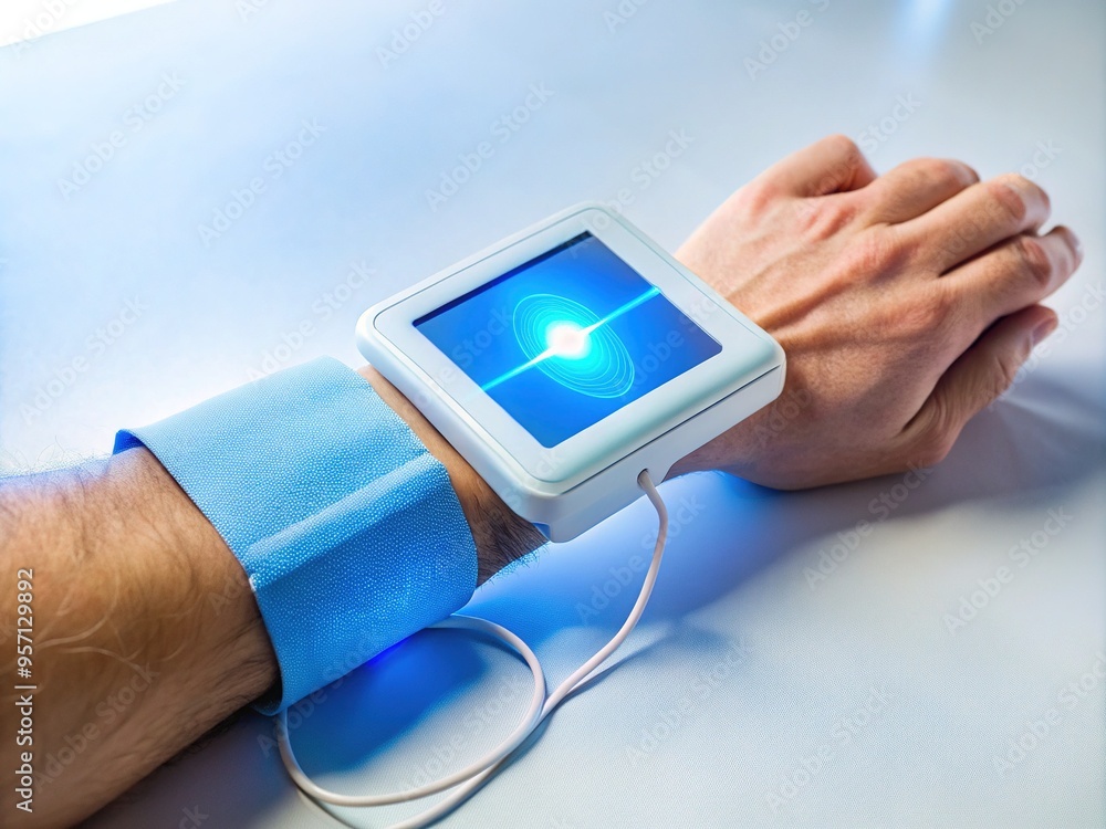 Tiny handheld device features a small screen and tactile interface ...