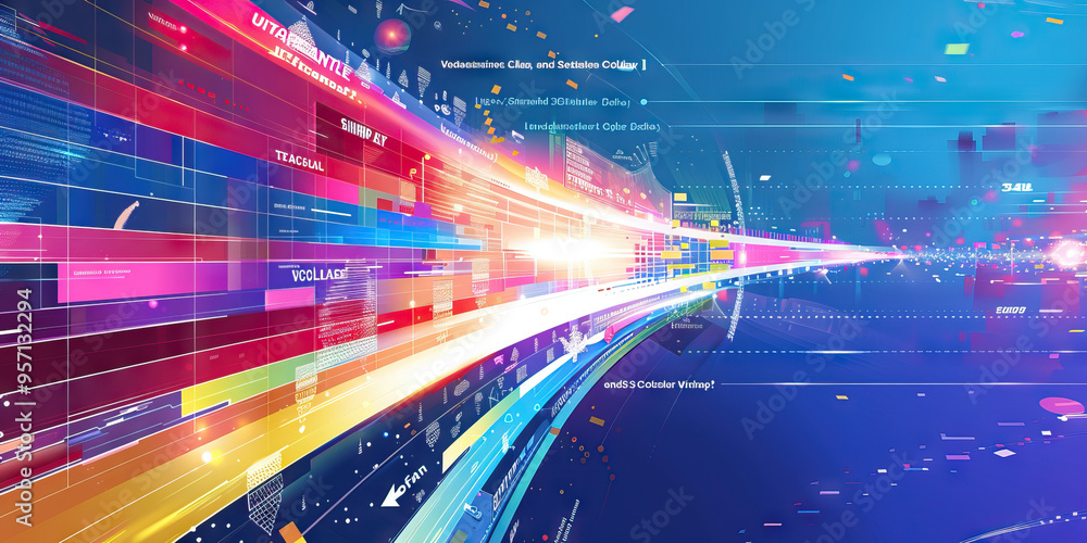Digital Transformation Roadmap: A colorful timeline displaying the ...