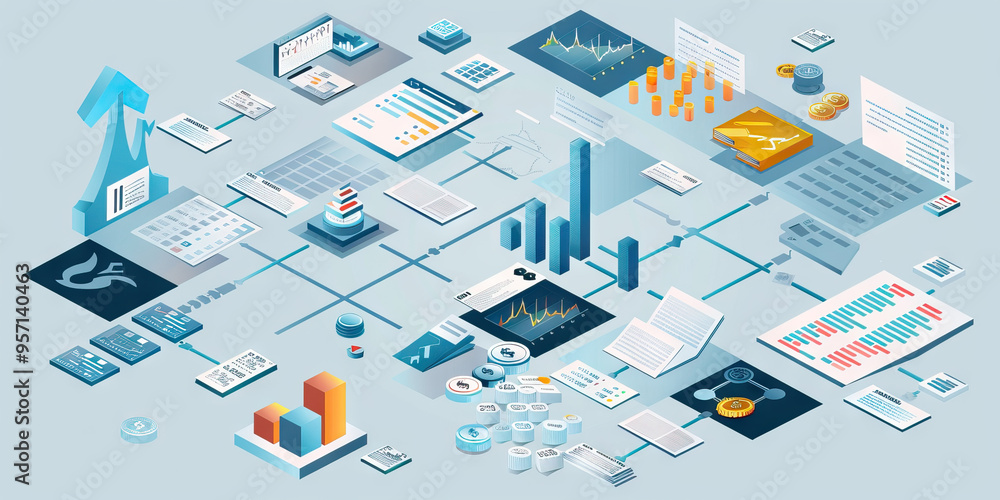 A flowchart of investment strategies, each step color-coded for easy ...