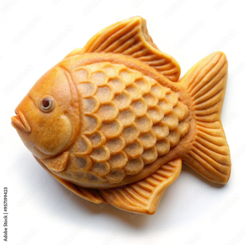 Crispy Golden Taiyaki Fish-Shaped Pastry, Japanese Street Food, Taiyaki ...