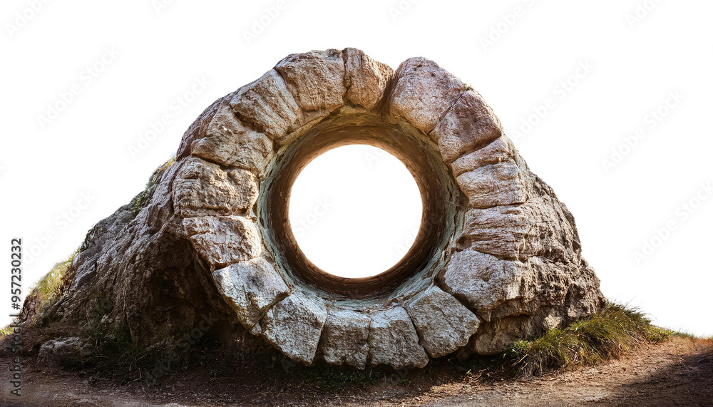 Round Hole in a Stone Isolated on Transparent Background, PNG – Natural ...