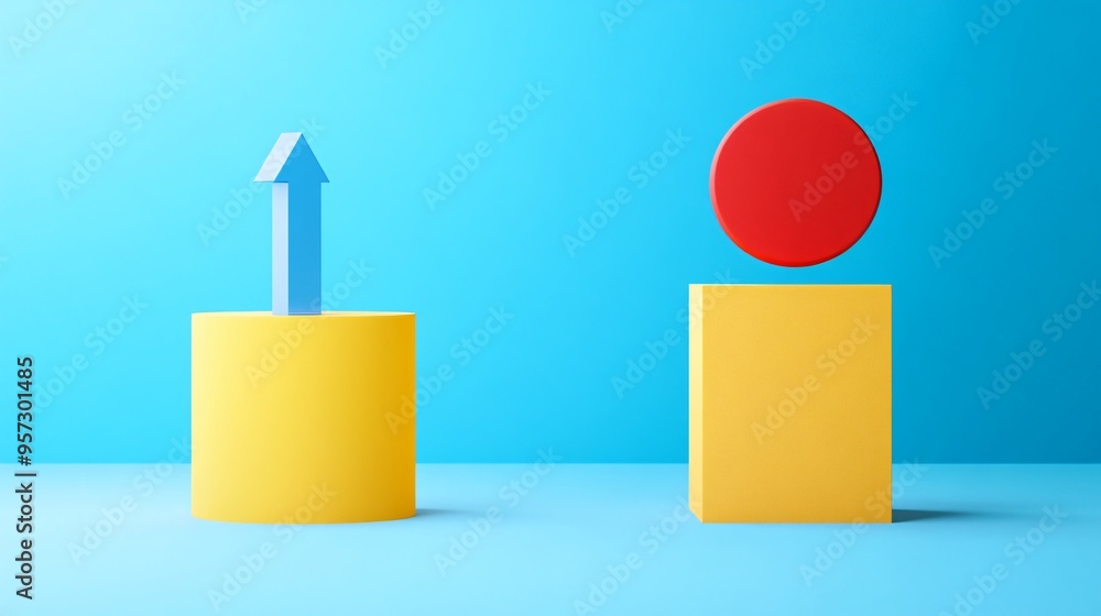 Competitive analysis, side-by-side comparison charts, 3D illustration ...