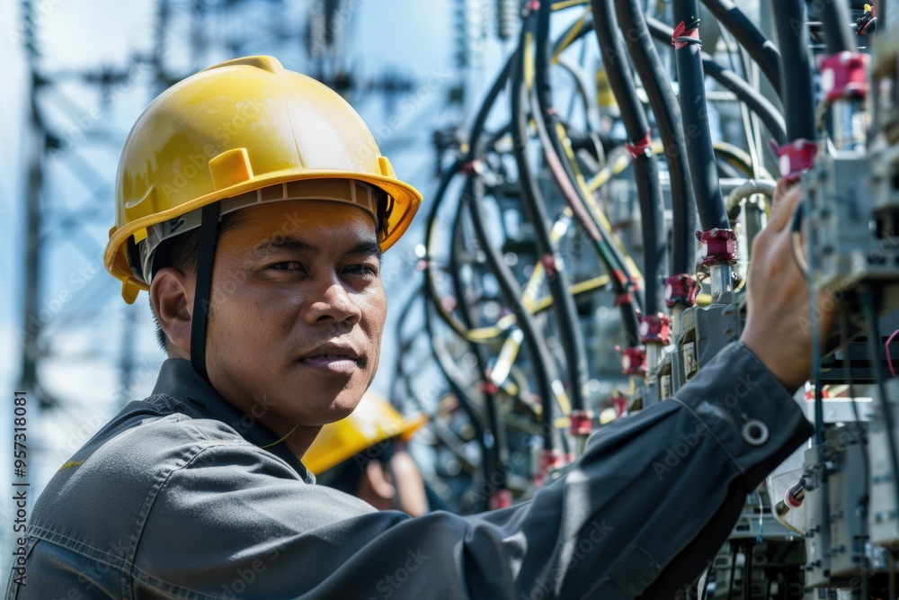 Electricity Production Planning: Engineer at Power Station Monitoring ...