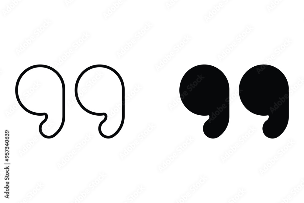 Quote box frame icon set. Quote symbol and mark quote. Quote frames ...