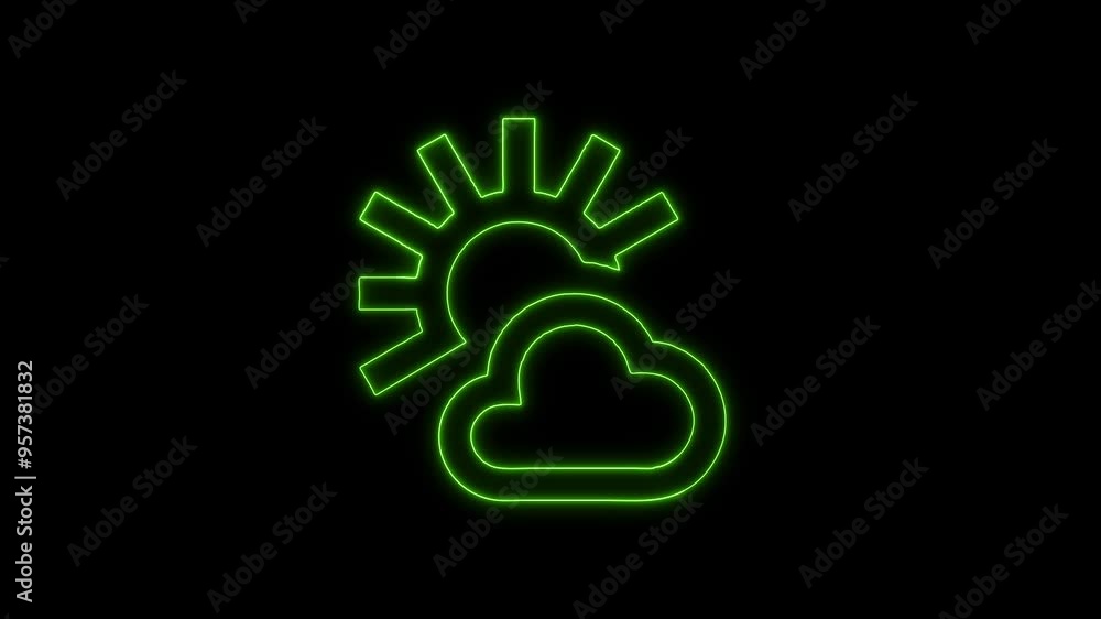 Weather pictograms animation. Forecast footage in 4k 60 fps. Weather ...