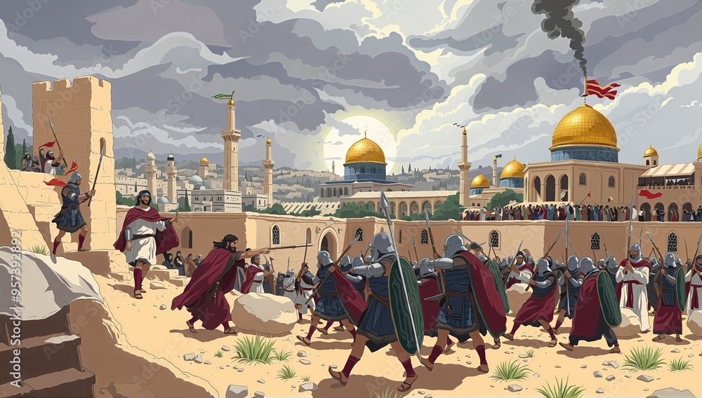 The Siege of Jerusalem and the Legacy of Exile Stock Illustration ...