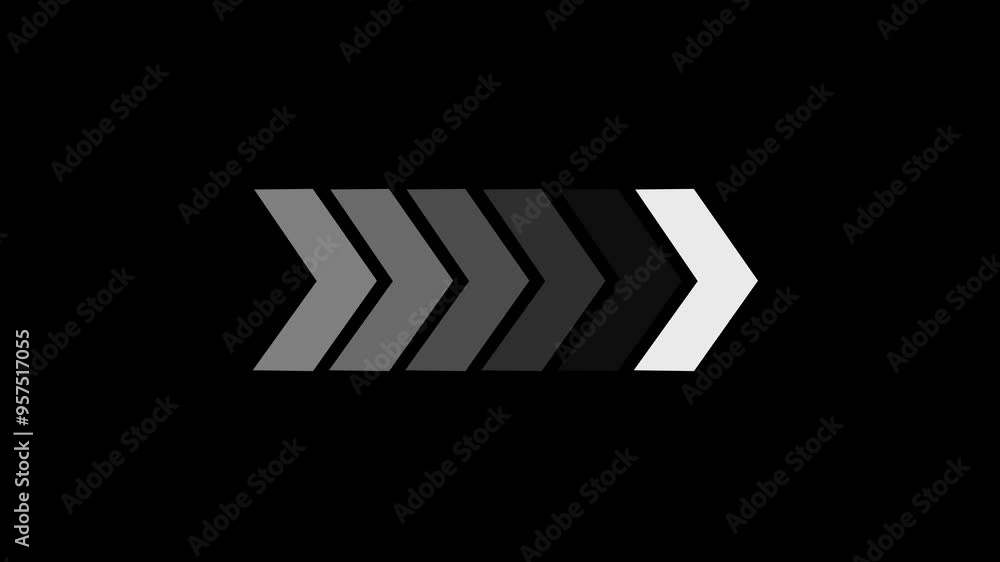 Right-directional arrow loop animation. Animated arrows for the overlay ...