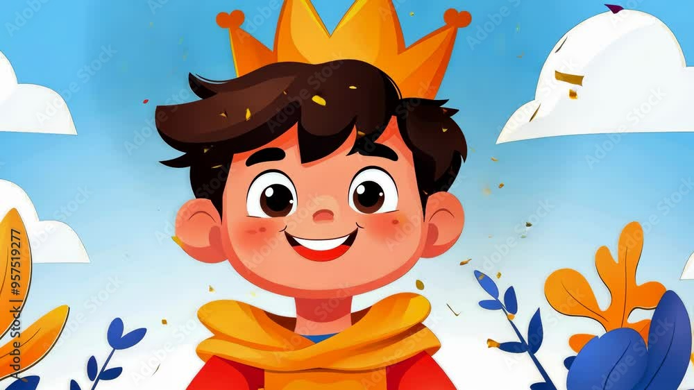 Enchant your kids with a charming prince character in this modern flat ...