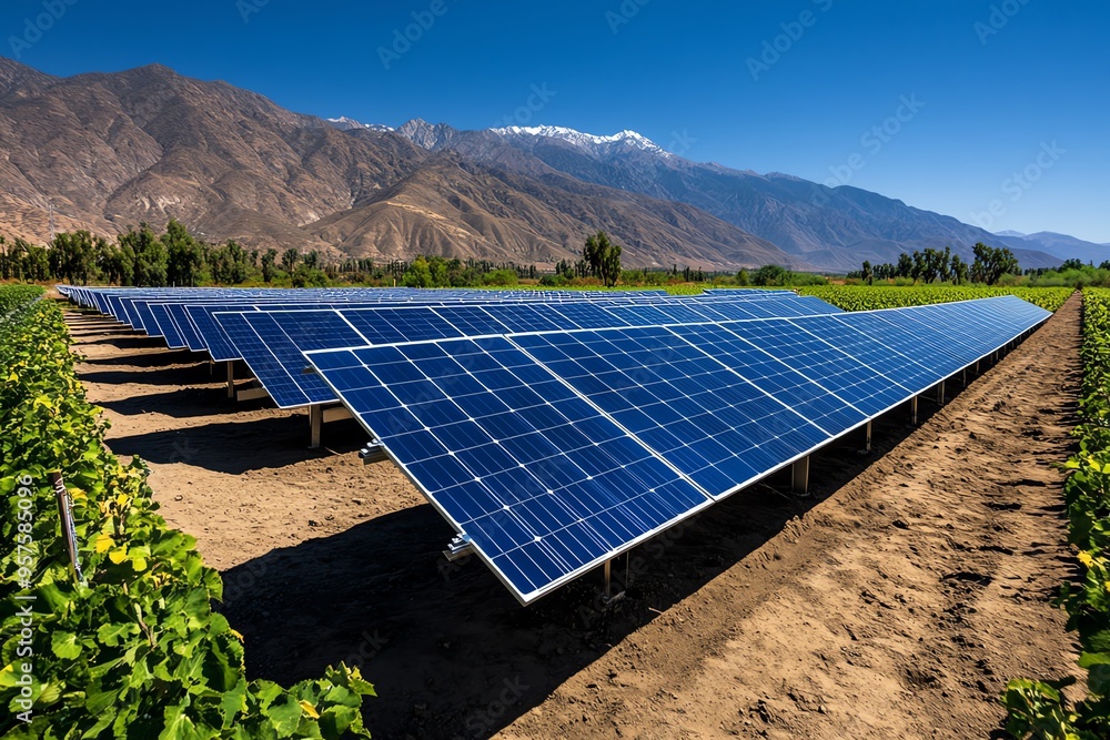 Solar Power Sunlight, Harnessing, and Future of Energy shown in a ...