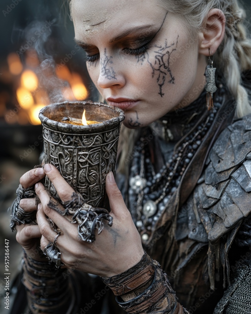 Northern strength: Viking woman warrior, epitome of Scandinavian spirit ...