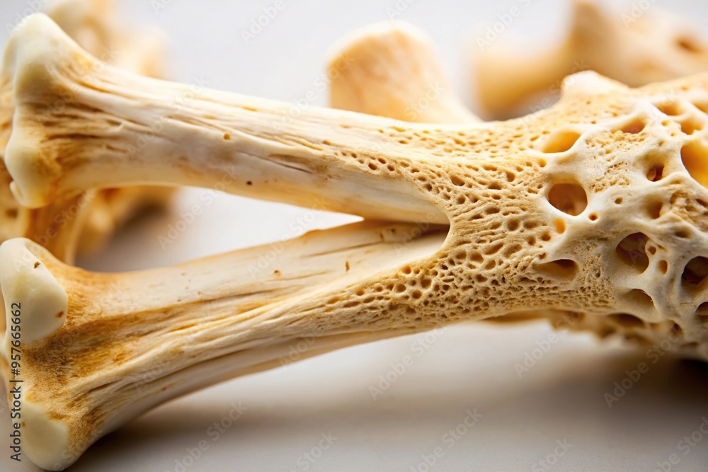 Natural bone texture with high detail and plain background, captured ...