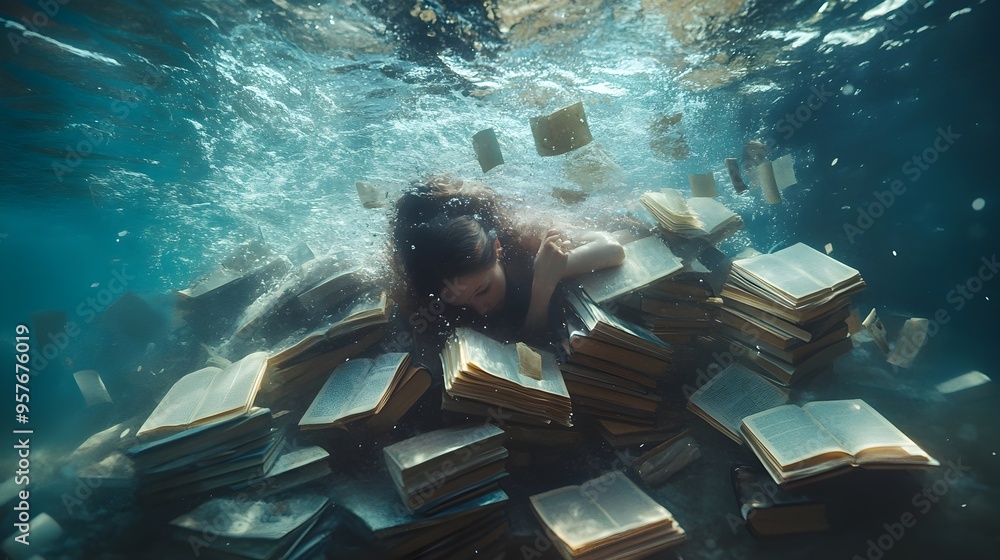 Drowning in a Flood of Knowledge and Books Transformed into Liquid ...