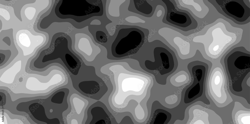 Gray Stylized topographic contour map. Geography scheme and terrain ...