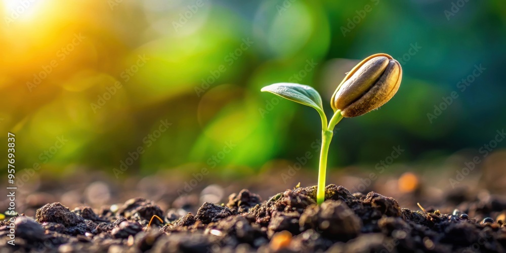 Close-up photo of a seed of a plant ready to create new life , Seed ...