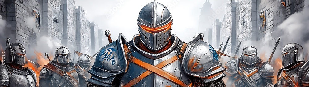 Knight of the Digital Realm: Blending Medieval Armor with Cyber Warfare ...