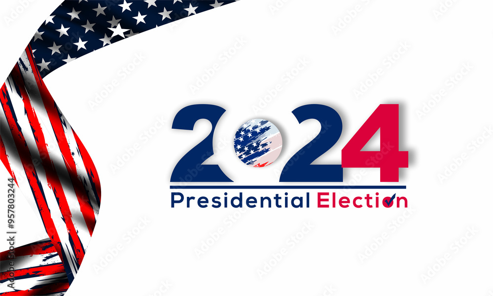 USA 2024 Presidential Elections Event Banner, background, card, poster ...