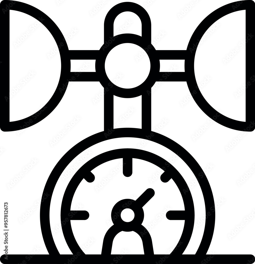 Simple line drawing of a physics experiment measuring force using a ...