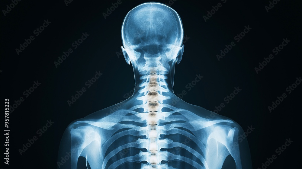 Human Skeleton X-Ray: A haunting and intricate X-ray image of a human ...