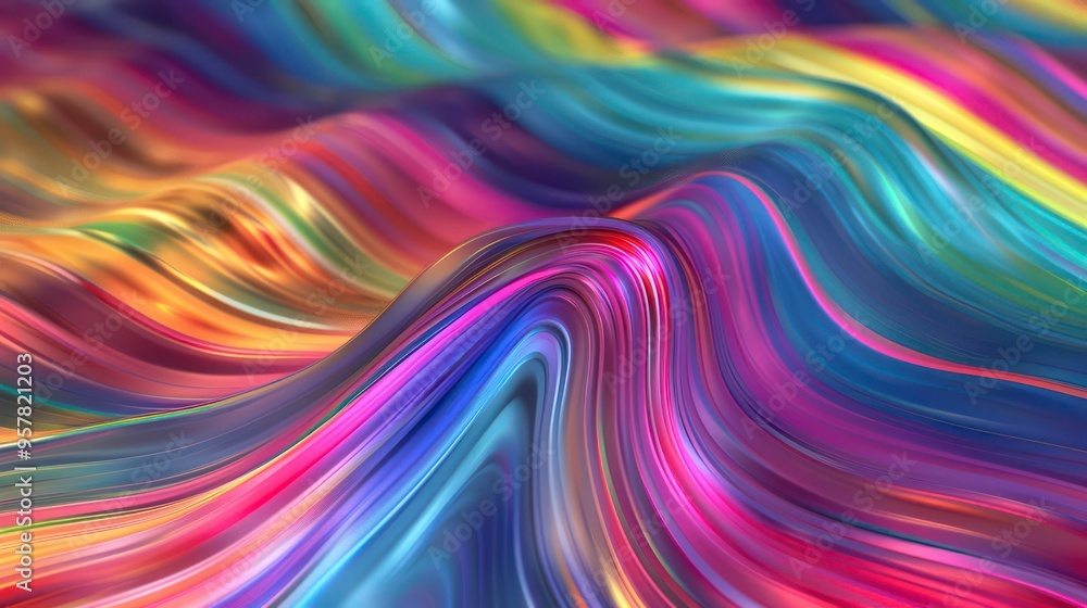 An abstract image with diagonal color streams and empty side borders ...