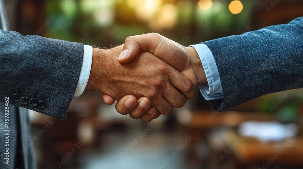professional handshake between two businessmen, symbolizing trust ...