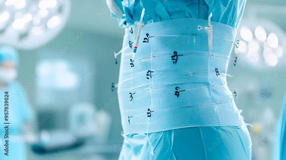 Surgeon Outlining Tummy Tuck Procedure on Patient s Abdomen Stock ...