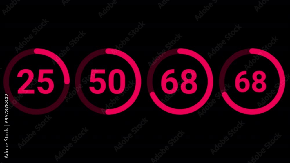 Infographic circles with numbers, Set of circles, Statistics, increase ...