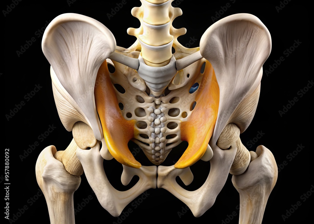 a photo image of the pelvis with the inferior ramus of the pubis bone ...