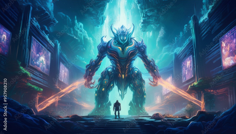 Concept art of main menus, story boards, MMORPG game with the objective ...