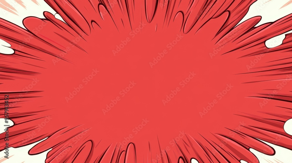 Elevate your comic art with a stunning red template, filled with bold ...