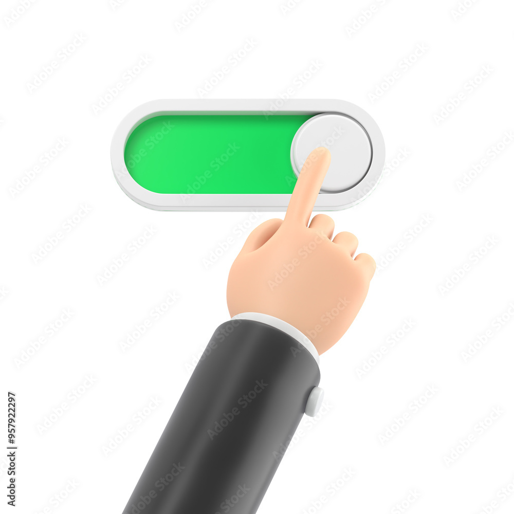 Transparent Backgrounds Mock-up. 3d render,cartoon character hand ...