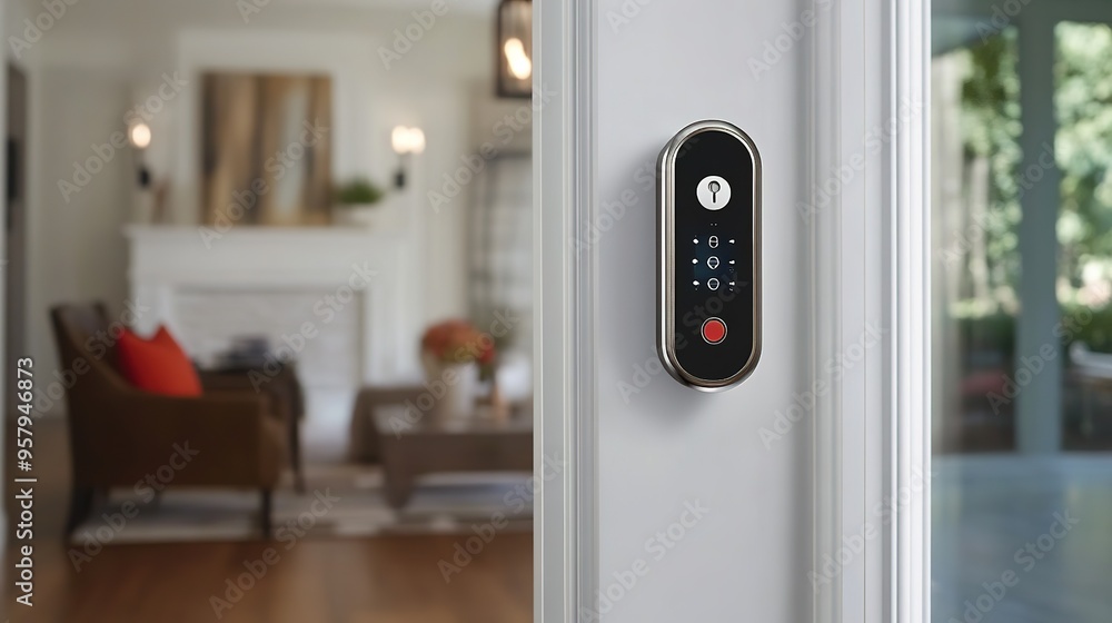 An accurate representation of a modern smart door lock system with a ...