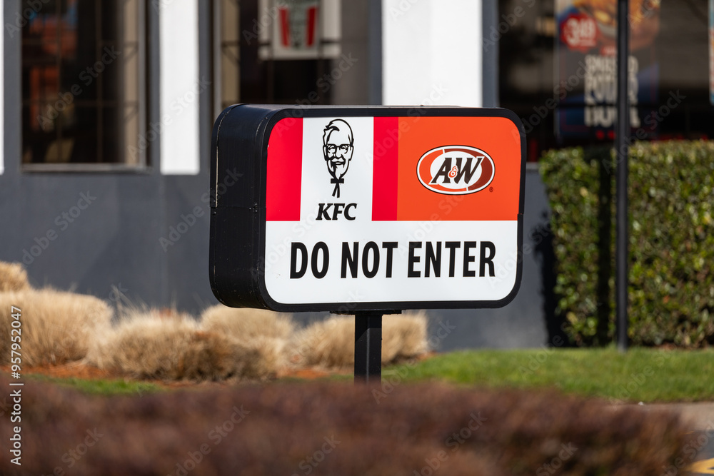 Beaverton, Oregon, USA - March 7, 2024 - KFC famous franchise ...