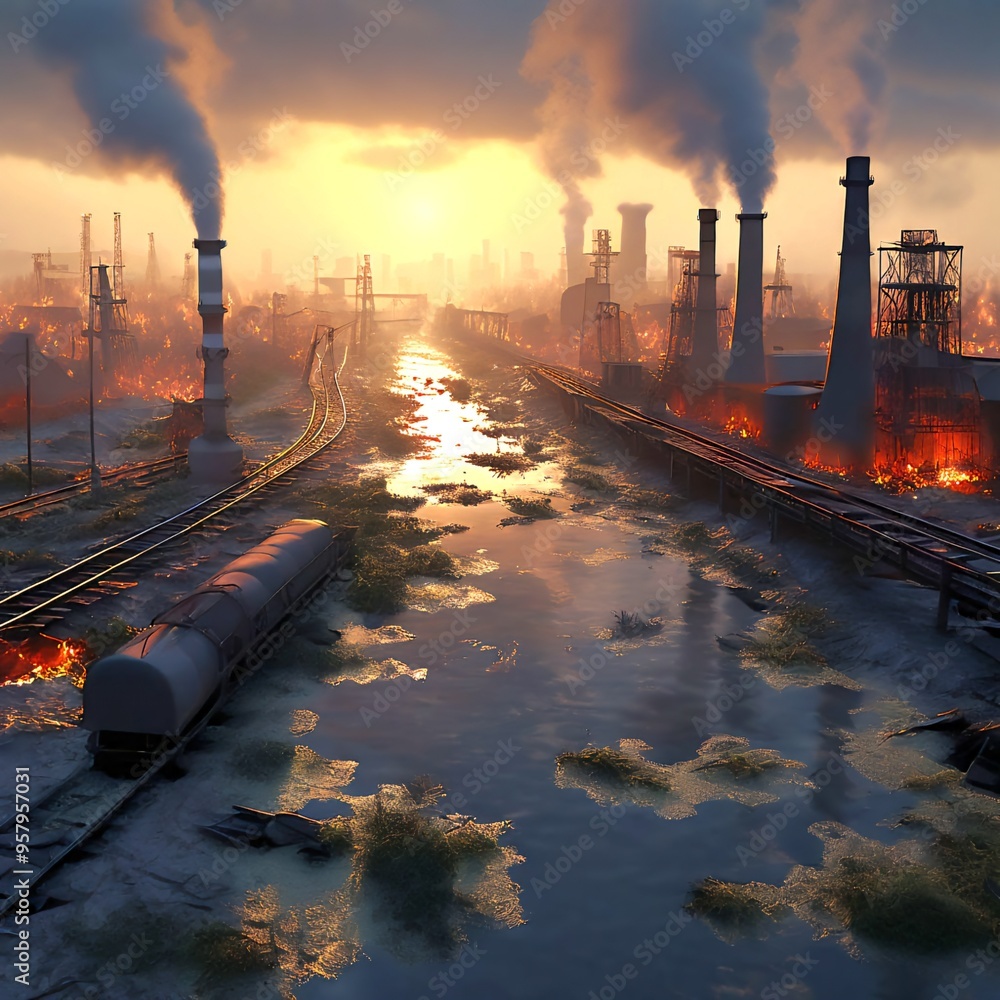 Environmental pollution, waste, carbon emissions, plastic, ocean ...